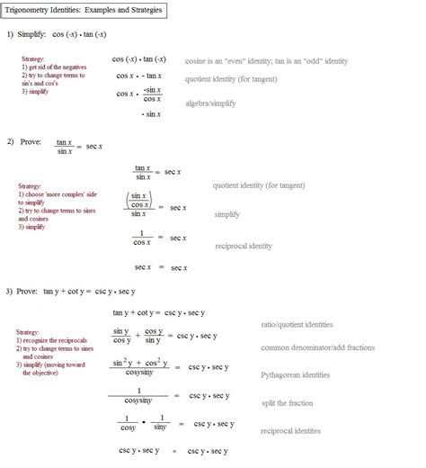 Trig Identities Worksheet Pdf Db Excel Com