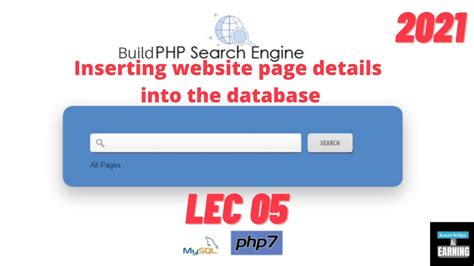 Build Search Engine Using Php And Mysql Inserting Website Page Details Into The Database Lec