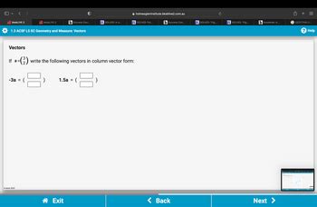 Answered Vectors If A A Write The Following Vectors In Column Vector Form A A
