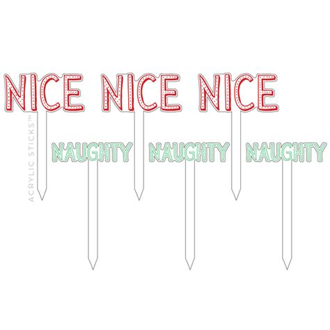 Naughty Nice Acrylic Party Pik Sticks Combo Acrylic Sticks Tm