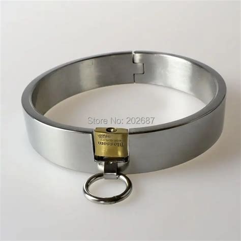 Collar Bondage Restrict Slave Collars Pure Stainless Steel Metal Collar