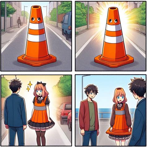 Cone Turns Into An Anime Girl Rconeheads