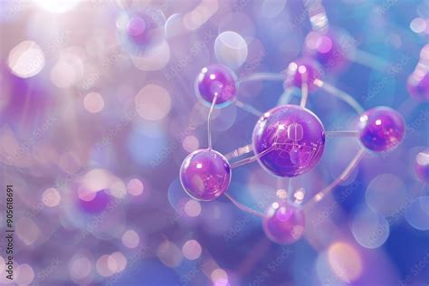 3d Background With Molecular Model Of Atomic Structure Of A Single Atom