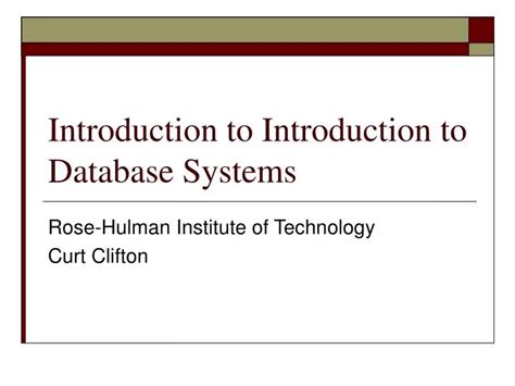 PPT Introduction To Introduction To Database Systems PowerPoint Presentation ID 6798822