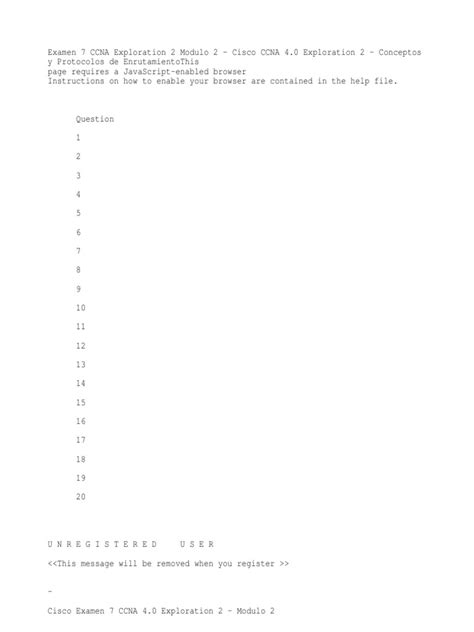Examen 7 Ccna Exploration 2 Modulo 2 Cisco Ccna 4 0 Exploration 2 Conceptos Y Protocolos