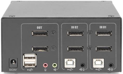 ≡ Комутатор Digitus Desktop Displayport Kvm 2 Port Dual Display 4k
