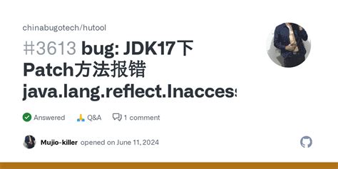 Bug Jdk17下patch方法报错 Javalangreflectinaccessibleobjectexception · Chinabugotech Hutool