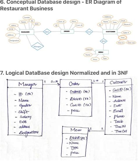 Solved 6 Conceptual Database Design ER Diagram Of Chegg