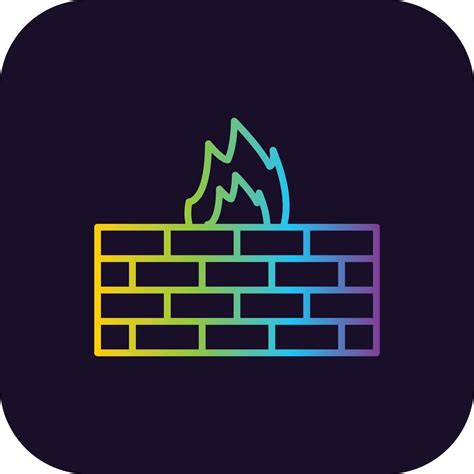 Firewall Gradient Icon 9643421 Vector Art At Vecteezy