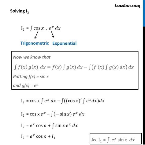 Integration Of Ex Sin X Dx Teachoo Maths Integration Class 12