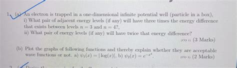 Solved A An Electron Is Trapped In A One Dimensional Chegg Com