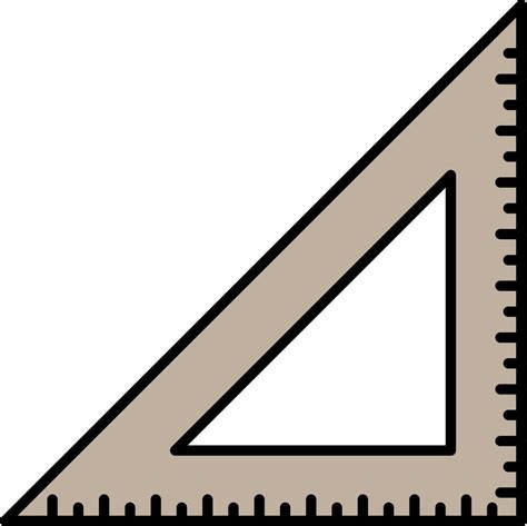 Triangular Ruler Outline Color Icon 14063862 Vector Art At Vecteezy