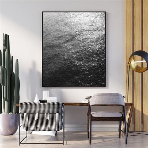 Fine Art Photography Waves Bw Print Digital Download Wall Decor Etsy