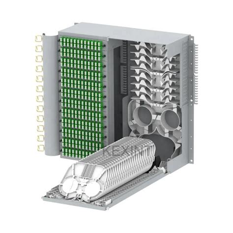 Kexint 288 576 Cores High Density Flip Down 19 Inch Structure Fiber Optic Patch Panel Fiber