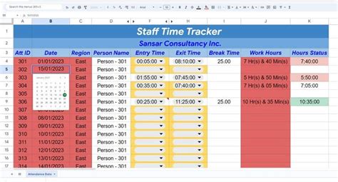 Entry 31 By Blui88 For Staff Time Sheet And Kpi Freelancer