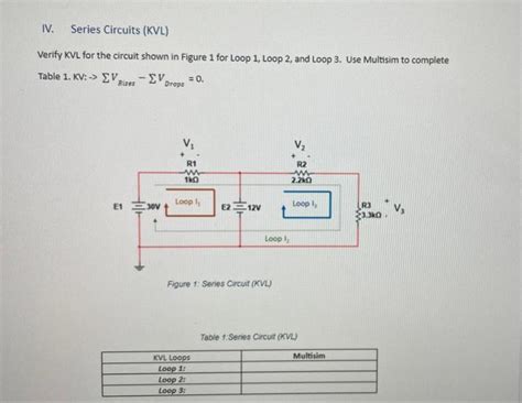 solved iv series circuits kvl verify kvl for the circuit