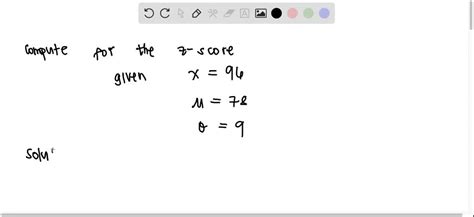 SOLVED Determine The Z Score
