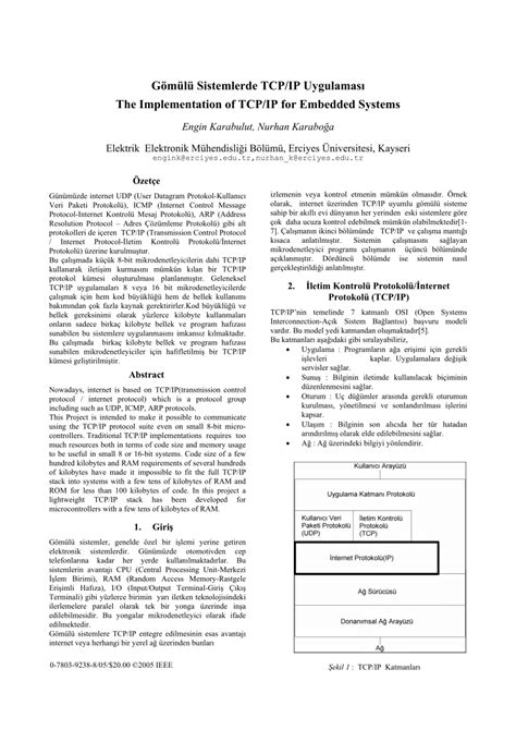 Pdf The Implementation Of Tcpip For Embedded Systems