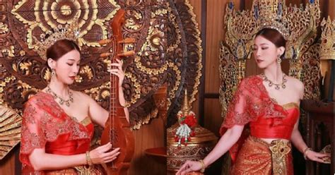 ‘40세 유인영 전생에 태국 공주였나 쇄골 드러낸 쑤타이 착용코끼리가 머리 숙일 듯”