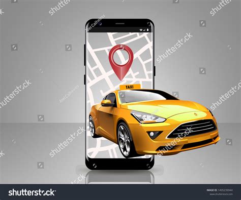 Geolocation App Mobile Sample Mockup Stock Vector Royalty Free
