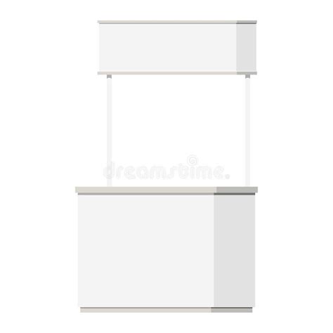 Vector Illustration Of Promotional Rack Pos Poi Empty Blank Retail Stand Isolated On White
