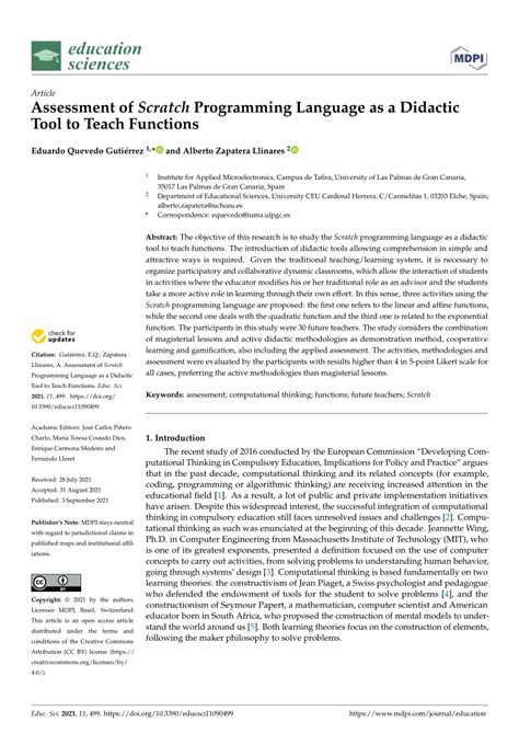 Pdf Assessment Of Scratch Programming Language As A Didactic Tool To