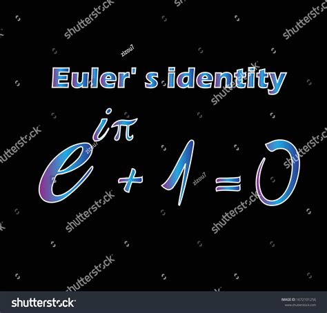 Eulers Identity On Black Background Stock Vector Royalty Free