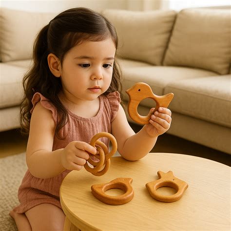 Neem Wood Teethers Rattles Combo Soothing And Playful Erenjoy