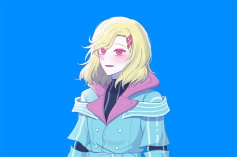 Safebooru 1other Antenna Hair Aqua Coat Blonde Hair Coat Ganbin