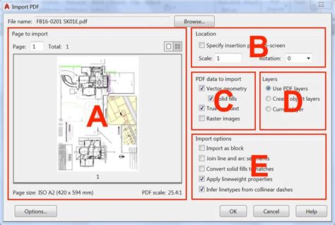 AutoCAD PDF Import Options Autocad Pdf Free Download
