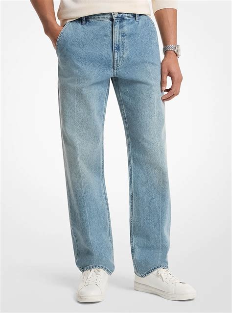Finn Straight Fit Stretch Denim Jeans In Horizonwash Michael Kors [us]