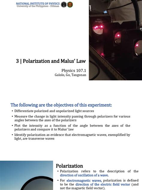Experiment 3 Ppt Pdf Polarization Waves Light