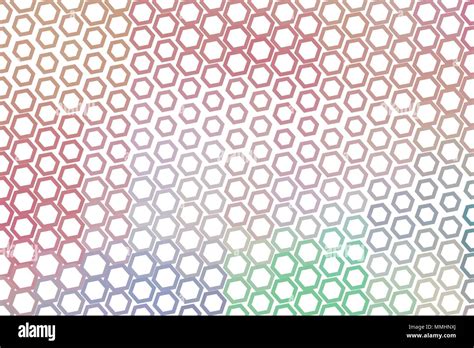Color Abstract Hexagon Pattern Generative Art Background Style Of Mosaic Or Tile Vector