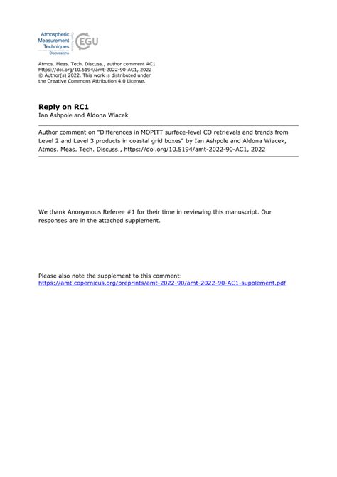 Pdf Differences In Mopitt Surface Level Co Retrievals And Trends From