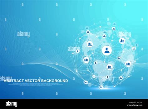 Global Structure Networking And Data Connection Concept Social Network