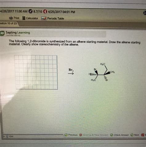 Solved The Following Dibromide Is Synthesized From An Chegg