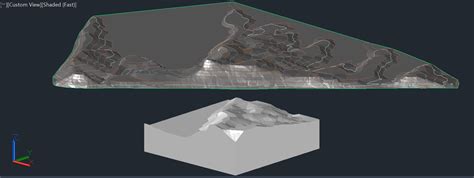 Solved Slice A Cube In Autocad From Surface That Exported From Civil