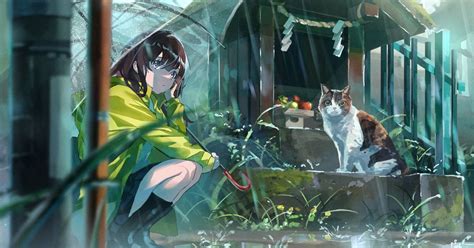 「猫と女の子」のイラスト特集