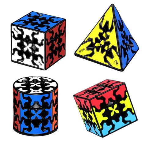 Qiyi Gear Cube 3x3 Pyraminx Cylinder Sandwich 3 Colors Gear 3x3x3 Speed Cube Shopee Philippines