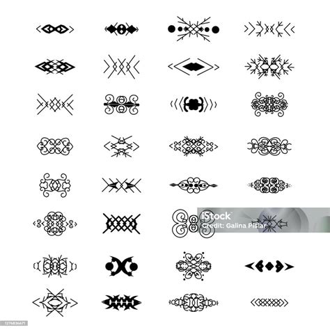 흰색 배경에 고립 된 검은 색 서예 컬 장식품 세트 빈티지 패턴 엔딩 장식 및 디자인 메뉴 초대장 텍스트 및 패브릭에 대한 스톡 벡터 일러스트레이션 0명에 대한 스톡 벡터