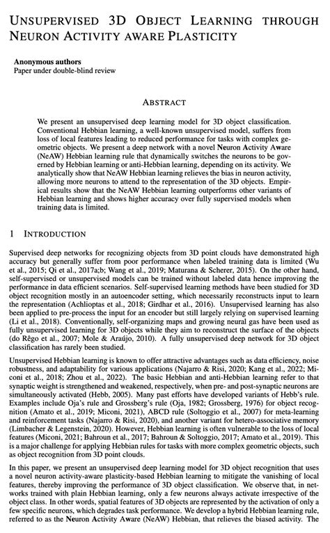 基于神经元激活感知可塑性的无监督 D目标学习 智源社区