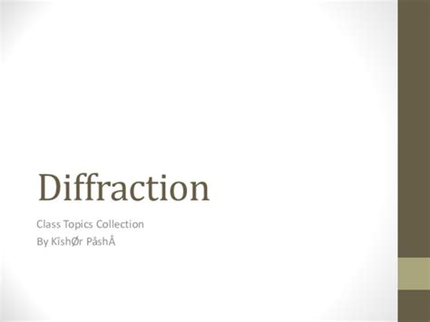 Pdf Physics Diffraction