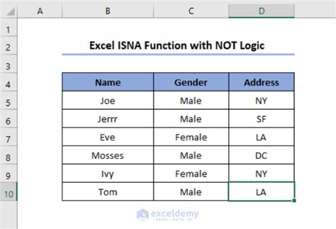 how to use isna function in excel 3 suitable examples