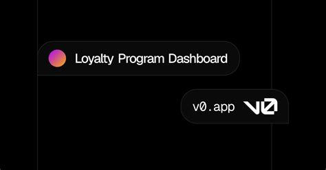 Loyalty Program Dashboard V0 By Vercel