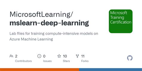 Github Microsoftlearning Mslearn Deep Learning Lab Files For Training Compute Intensive