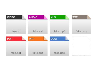 CSS Powered File Types By Beenhero On Dribbble