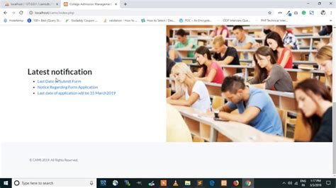 College Admission Management System In Php And Mysql Youtube