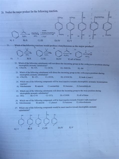 solved predict the major product for the following reaction