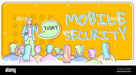 Sign Displaying Mobile Securityprotection Of Mobile Phone From Threats And Vulnerabilities