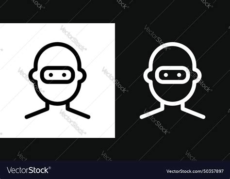 Robber Icon Set Criminal Burglar Theft Symbol Vector Image
